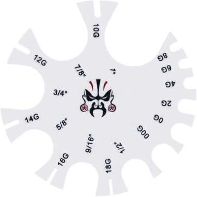 Acrylic Piercing Gauge Measurement Wheel 18G-1 Inch. | eBay