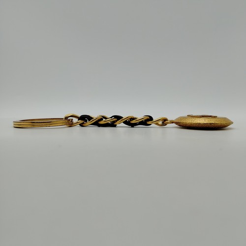 Chanel Key Ring Gold Black 95A 1943827 | eBay