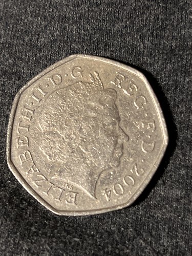 2004 Queen Elizabeth II DG-REG-FD 50 Fifty Pence Coin UK British 50 | eBay