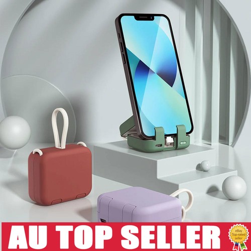 Mini Wireless Charging Power Bank with Phone Holder - Portable & Fast ...