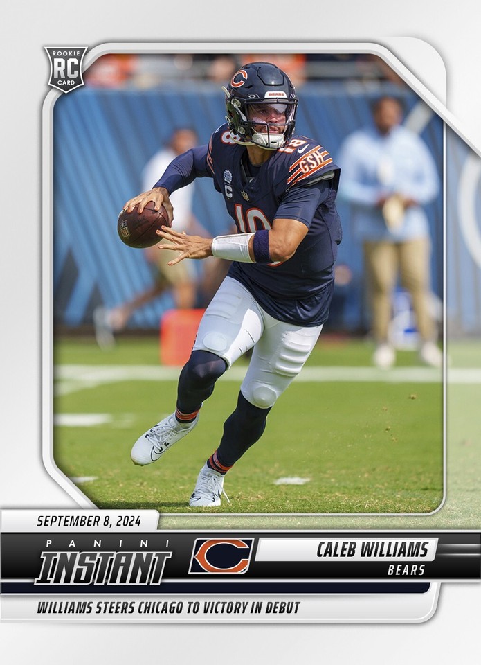 Caleb Williams #26 RC Rookie Card 2024 Panini Instant Chicago Bears QB ...