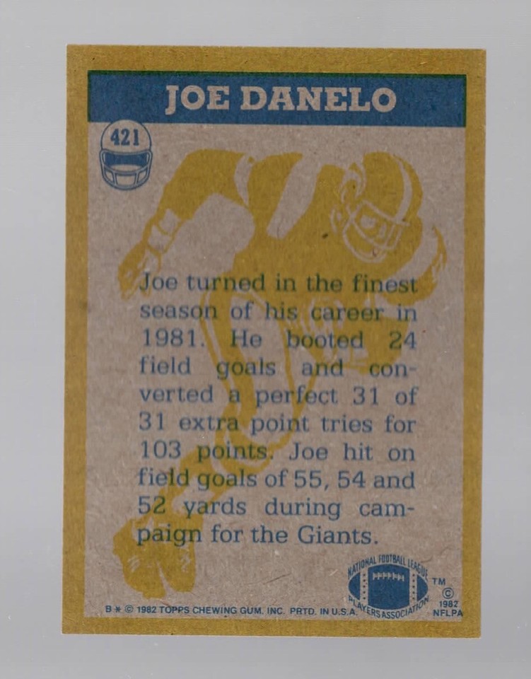1982 Topps #421 Joe Danelo NM/Mint | eBay