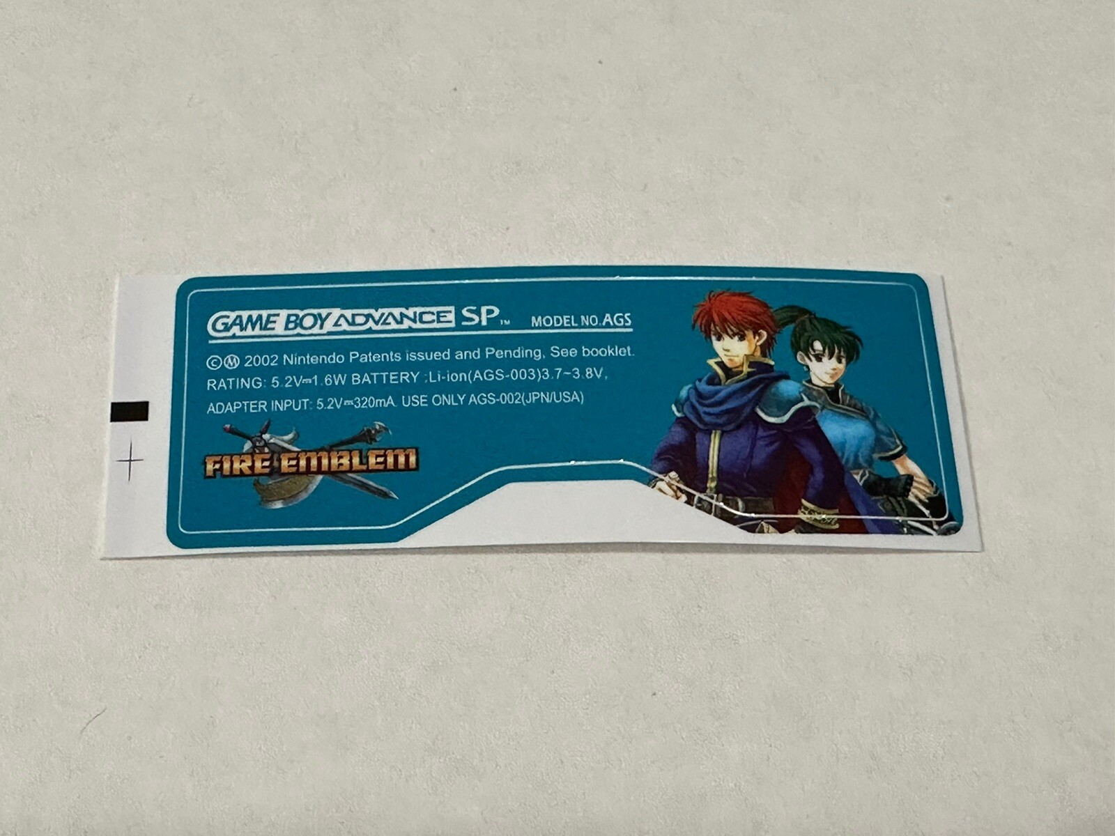 Nintendo Game Boy Advance SP AGS-001 101 Fire Emblem Console Label | eBay