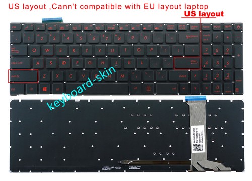 New US backlit keyboard for ASUS ROG GL771 GL771J GL771JW N751 N751J ...
