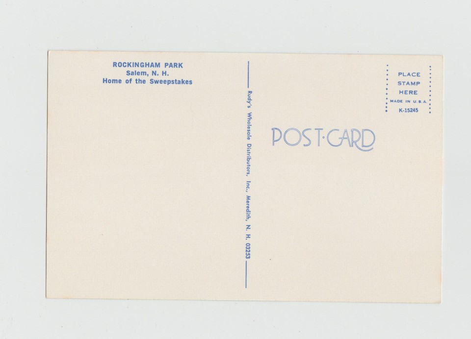 Salem NH - Rockingham Park Greetings Sweepstakes Horses c 1960s ...