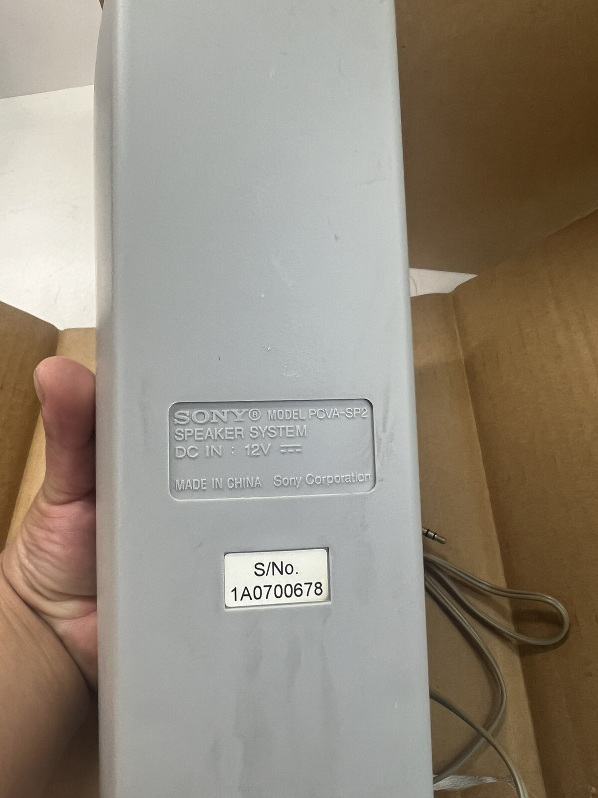 Sony Vaio Computer PC Speaker System Pcva-sp2 Includes 12v AC Adapter ...