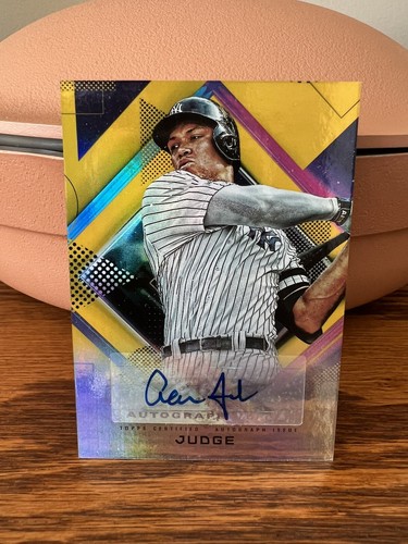 2020 Topps Fire Baseball Aaron Judge Gold Auto Autograph 08/10 New York ...