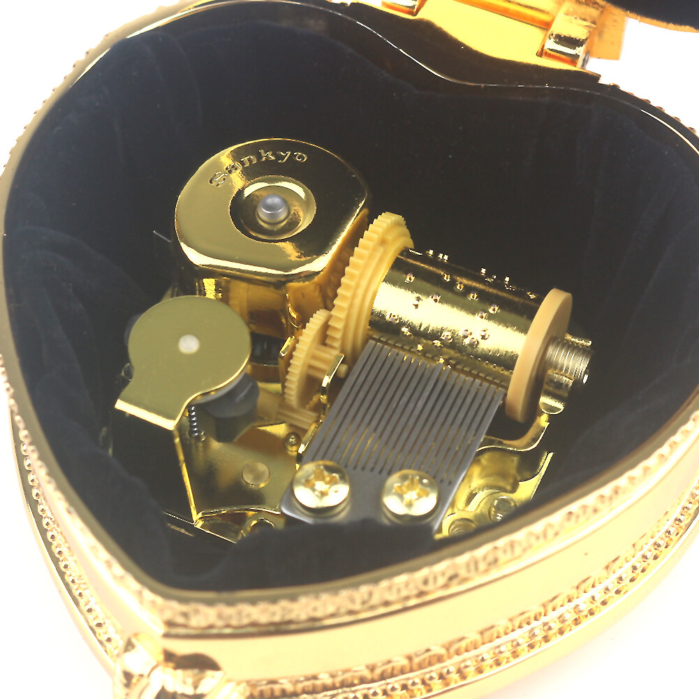 SANKYO GOLD TIN ALLOY HEART WIND UP MUSIC BOX : SAILOR MOON | eBay