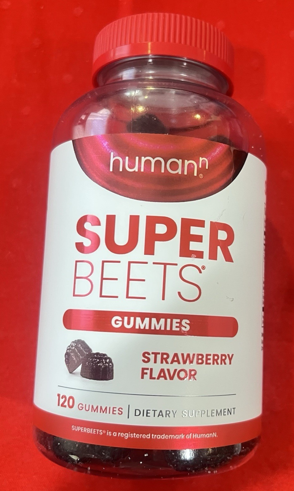 humanN SuperBeets Strawberry Gummies Beetroot & Grape Seed Extract, 120 ...