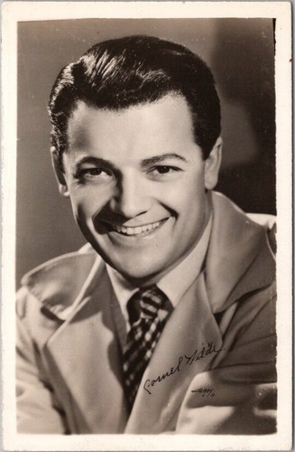 Vintage 1940s Actor CORNEL WILDE Real Photo RPPC Postcard Film Noir ...