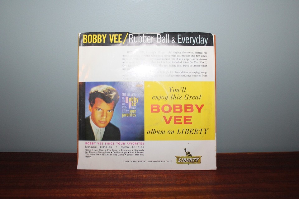 Bobby Vee - Rubber Ball / Everyday - Liberty - F-55287 - 7", 45 RPM | eBay