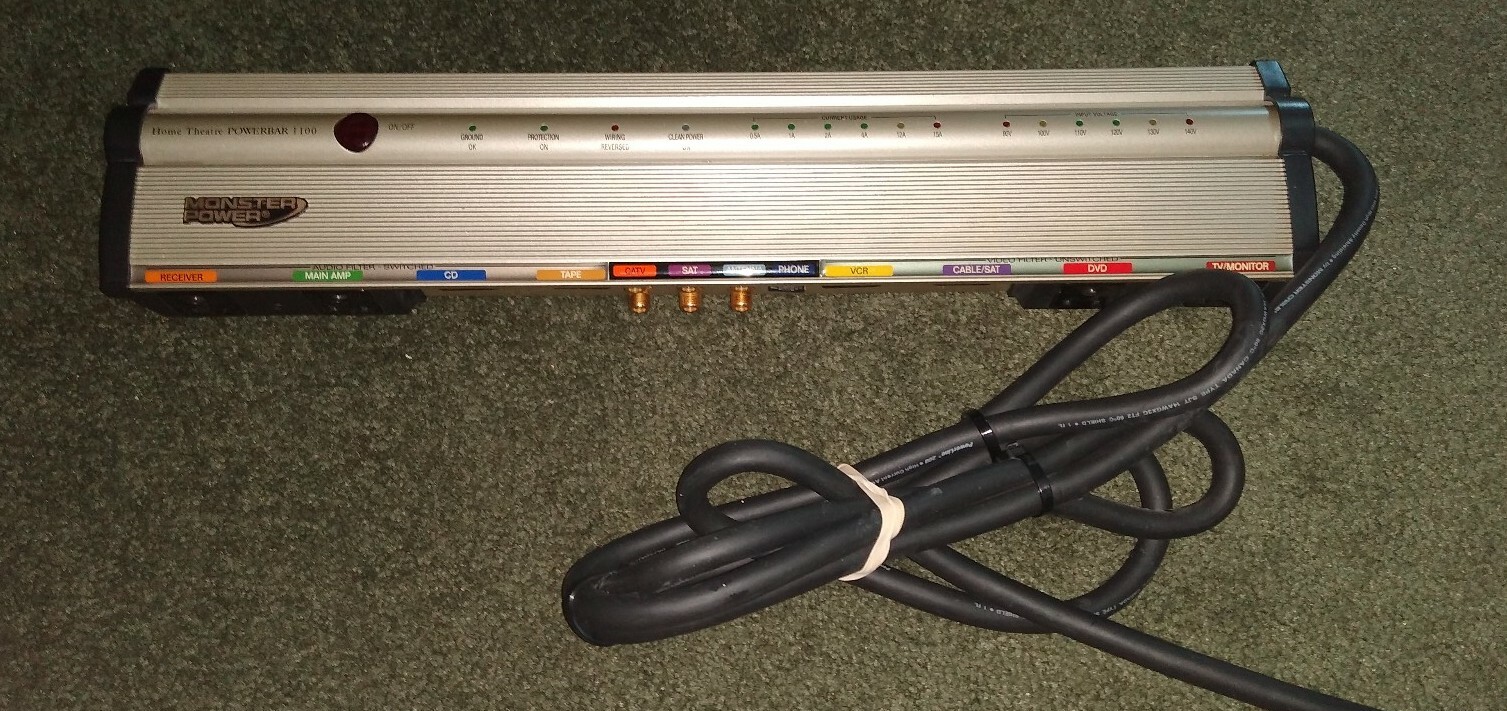 MONSTER POWER HOME THEATER POWER BAR 1100 SURGE PROTECTOR | eBay
