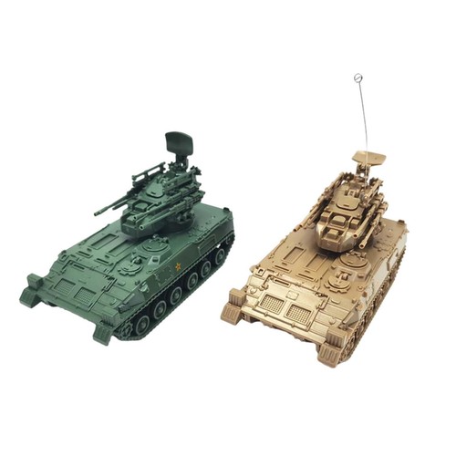 2 Pieces 1:72 Scale 4D Tank Model DIY Assemble Vehicle Tank Model Toy ...