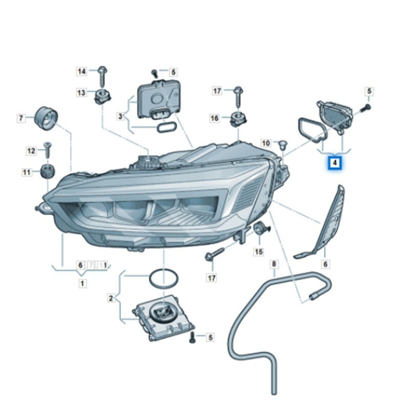 OEM For 2018 Audi A5 S5 Right LED Headlight Computer DRL Module Kit ...