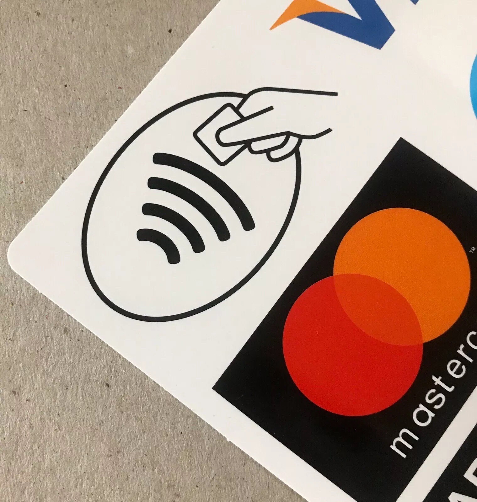 Contactless CARD PAYMENTS WELCOME Credit Card VISA Mastercard Sticker ...