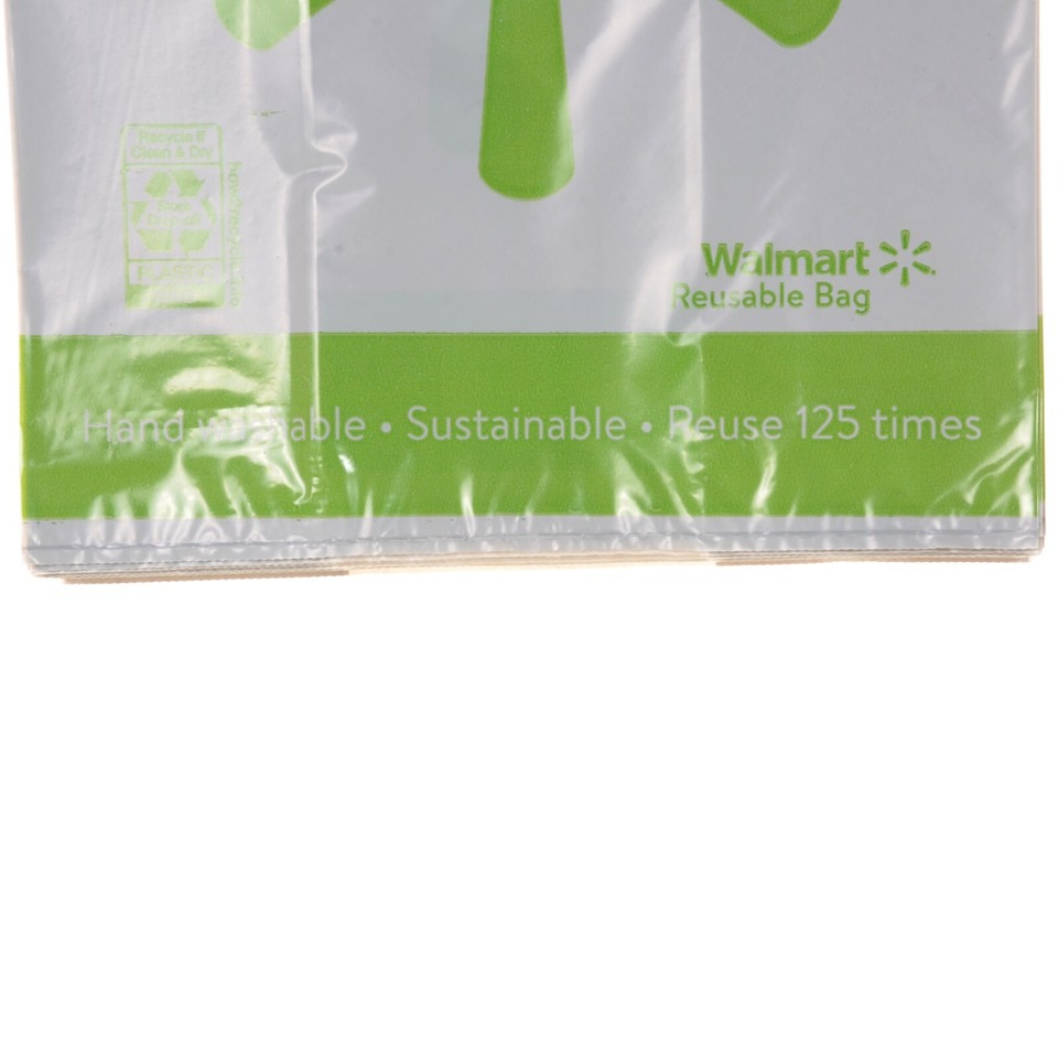 NEW 36-Pack Walmart Green Spark Heavy Duty Reusable Plastic Grocery ...