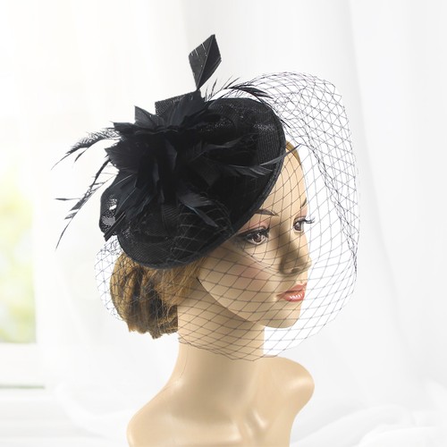 Top Hat Sweet Gift Women Tea Party Headband Mesh Fascinator Hat ...