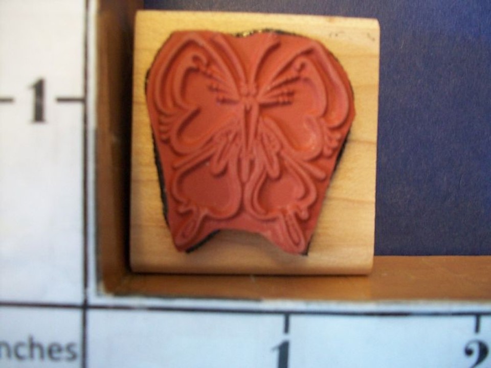 SMALL WHIMSY BUTTERFLY rubber stamp 14S | eBay