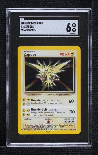 Zapdos Holo Pokemon Base Set SGC 6 1999 14dq | eBay