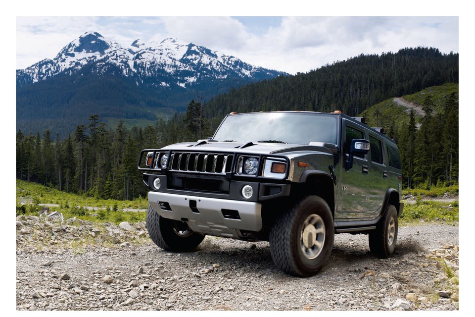 For 2003-2009 Hummer H2 White Halo DRL LED Daytime Running Light ...