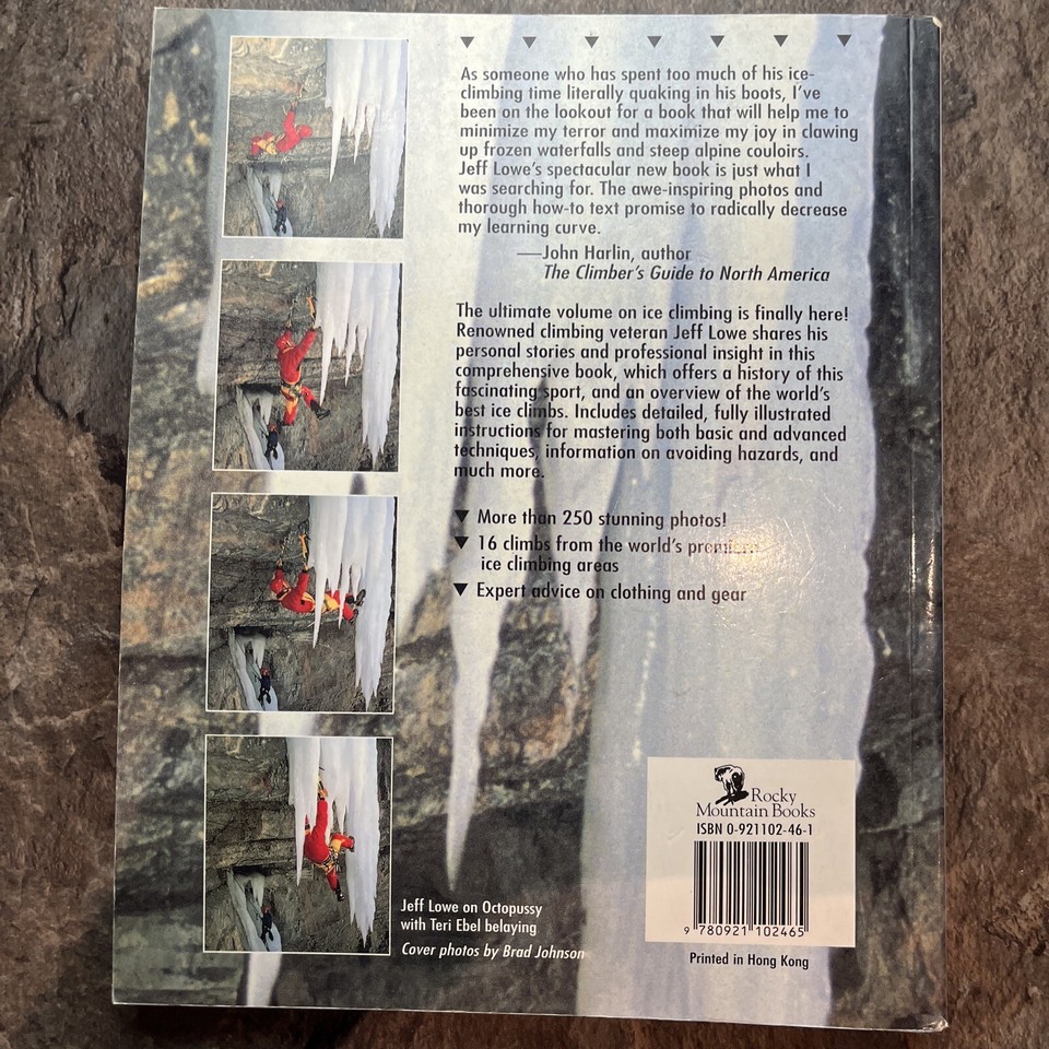 ICE WORLD By Jeff Lowe Rocky Mountain Books Modern Ice Climbing | eBay