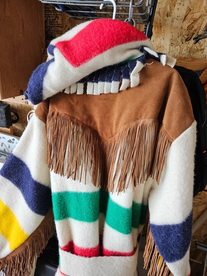 Hudson Bay Adult Capote Coat Wool Stripe 4 Point Handmade | eBay