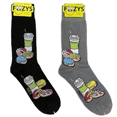 Donuts Coffee Expresso Caffeine Roasted Arabica Morning 2 Pairs Men's ...