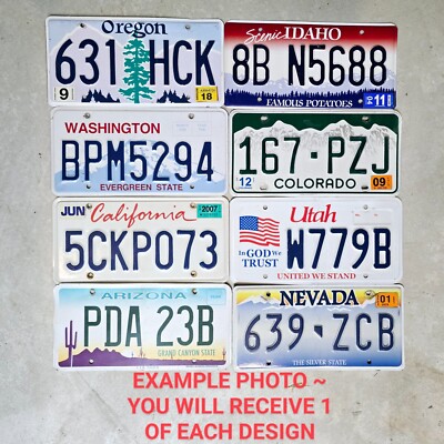 BULK LOT~ 8 LICENSE PLATES 🔥FREE📬🔥 OR ID CO CA WA UT AZ RANDOM LETTERS ...