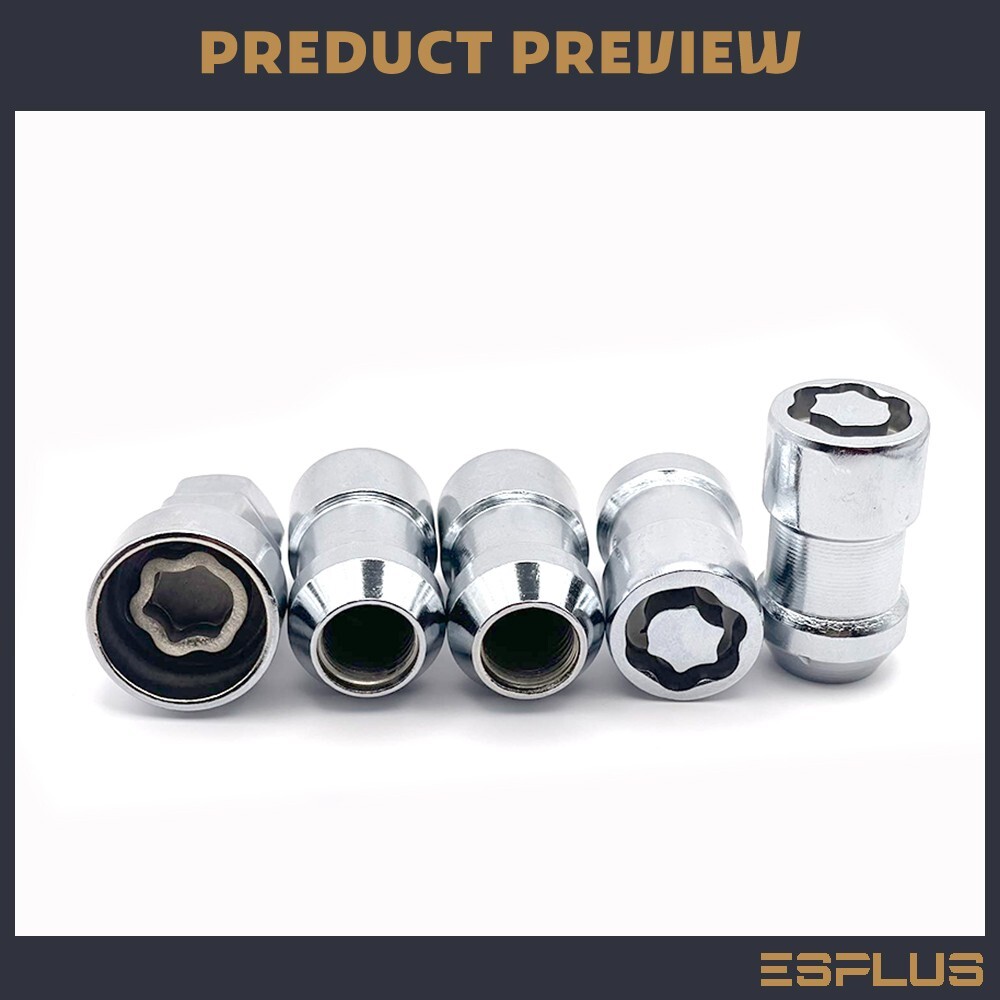 Chrome 14x1.5 Wheel Lock Set Lug Nut Fit Acura Honda Ram1500 Dodge Jeep ...