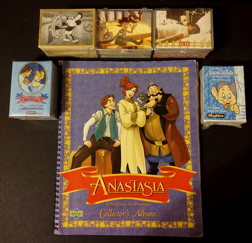 5 Disney Trading Card Sets Lot + 101 Dalmation Chase Cards + Anastasia ...