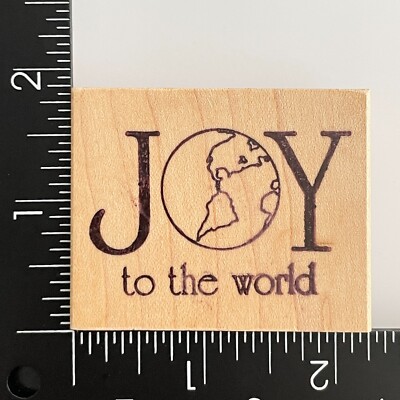 Repeat Impressions Joy To The World Wood Mounted Rubber Stamp | eBay