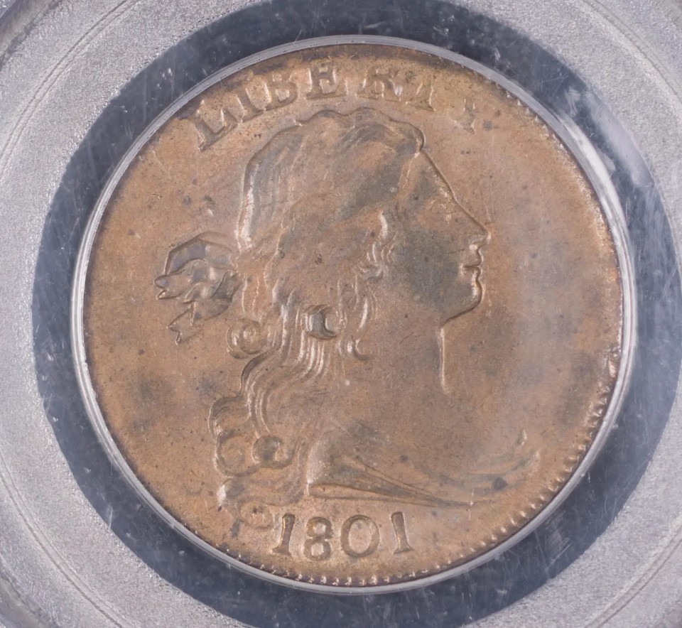 1801 P Large Cents Draped Bust PCGS MS-62 BN | eBay
