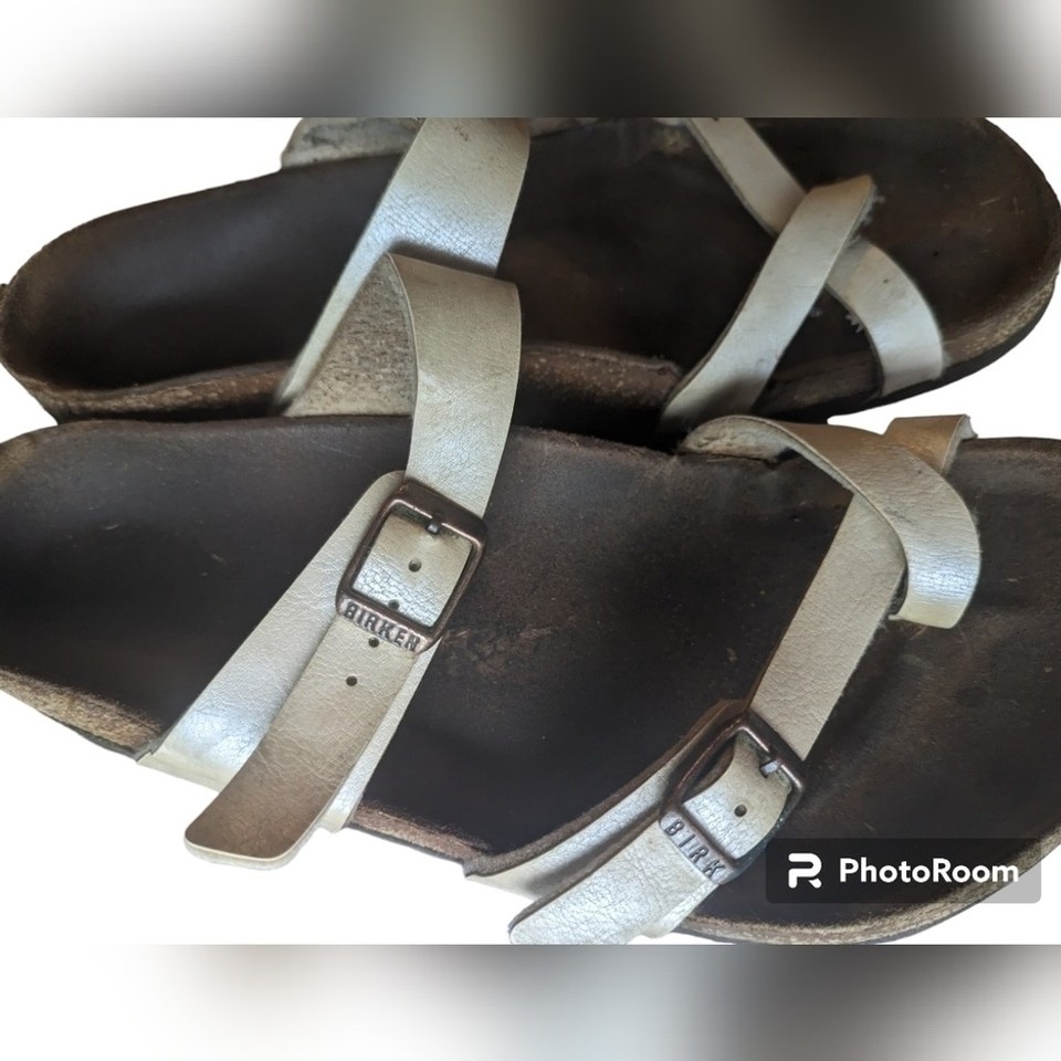 Birkenstock Mayari Sandals in Pearl White Size 8 | eBay