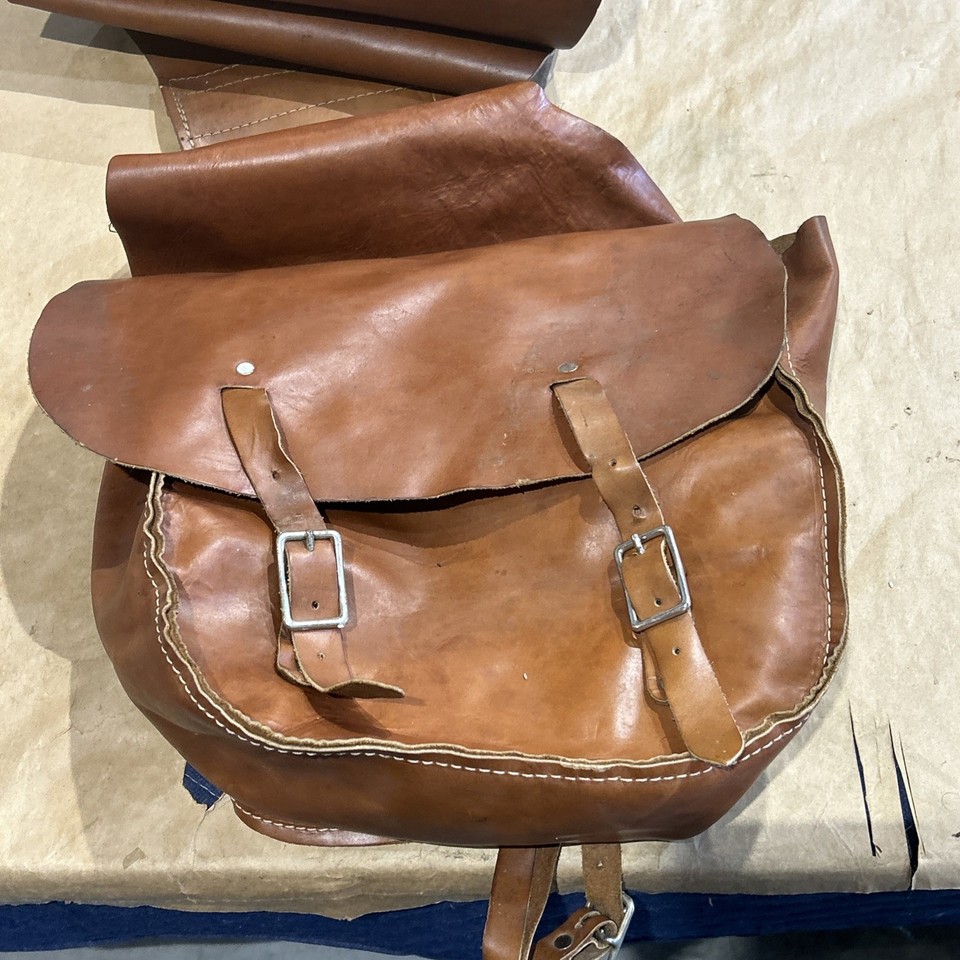 Vintage Leather Saddle Bag Handmade Unbranded Solid Condition! | eBay