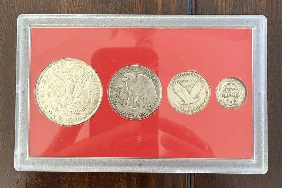 Liberty Series Silver Coin Set Morgan Dollar, Walking Liberty, SLQ ...