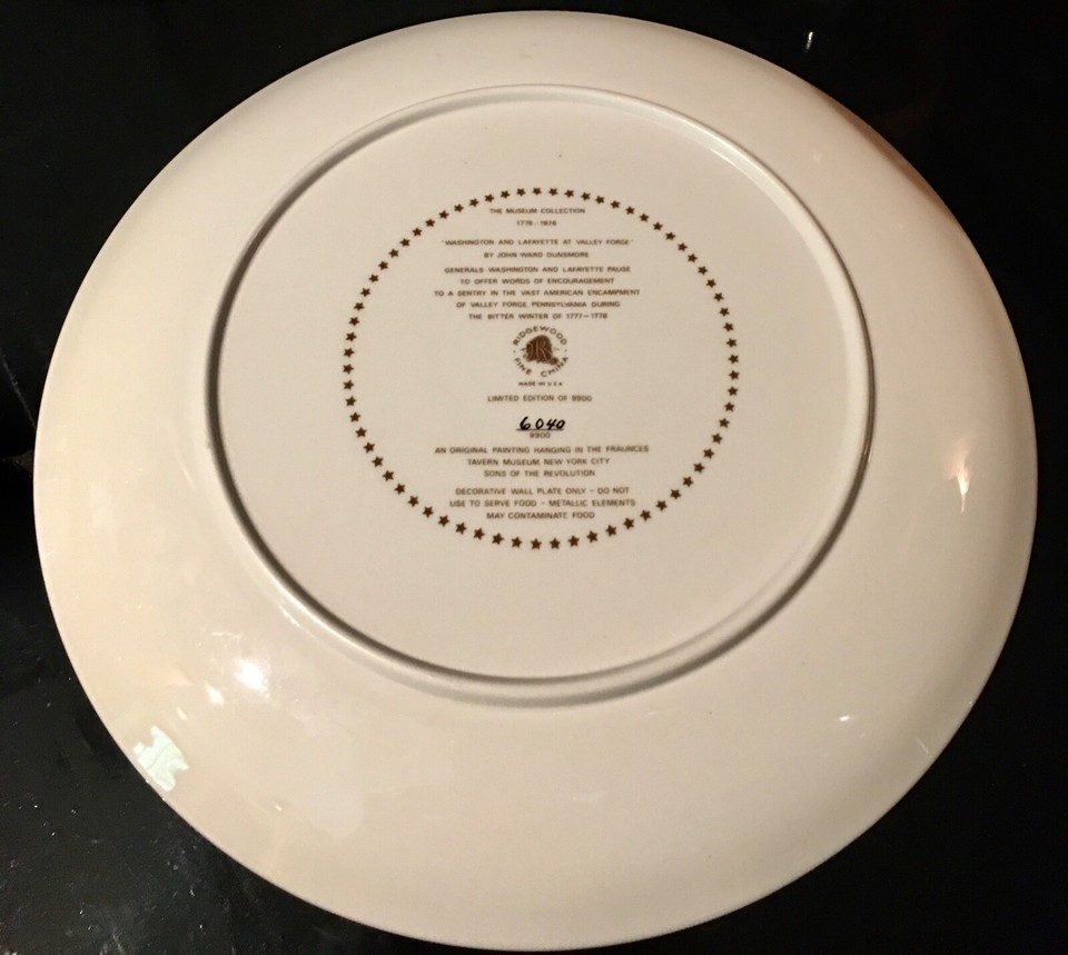The Museum Collection COLLECTOR PLATE: Washington and Lafayette at ...
