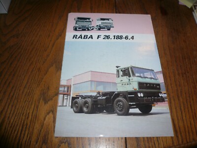 RABA F 26. 188-6.4 Three Axle Chassis with Cab Sales Brochure - Vintage ...