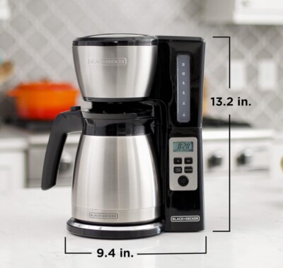 BLACK+DECKER 12-Cup Thermal Programmable Filter Coffee Machine (CM2046S ...