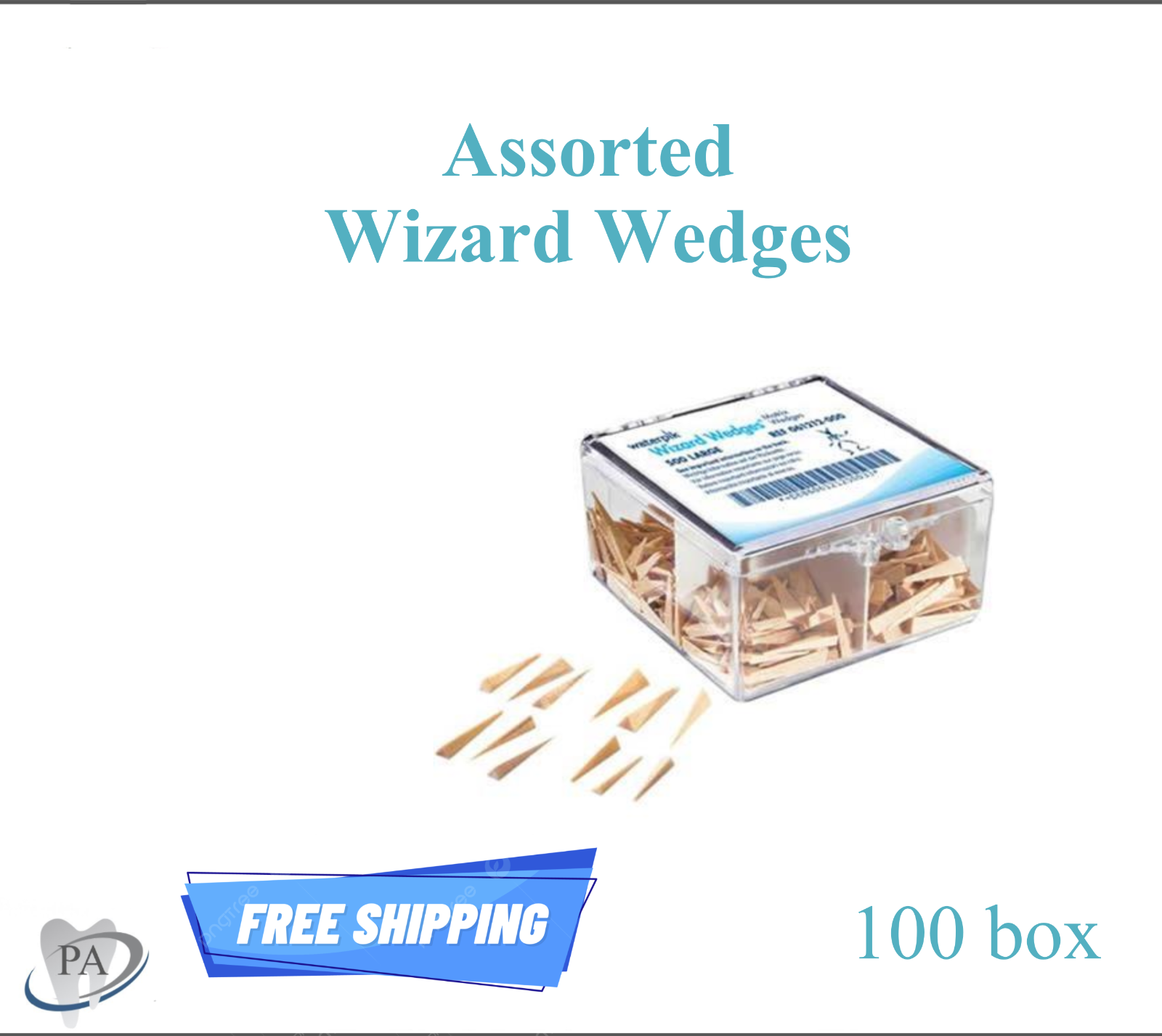 Dental Assorted Wizard Wedges 100/bx – 061205, Wooden wedge, WaterPik ...