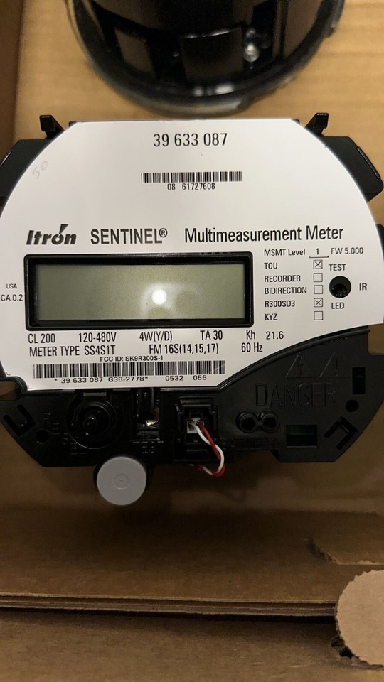 Itron FM 16S, SS4S1T (KWH) 16S Watthour Meters, CL 200, 120-480V, Box ...