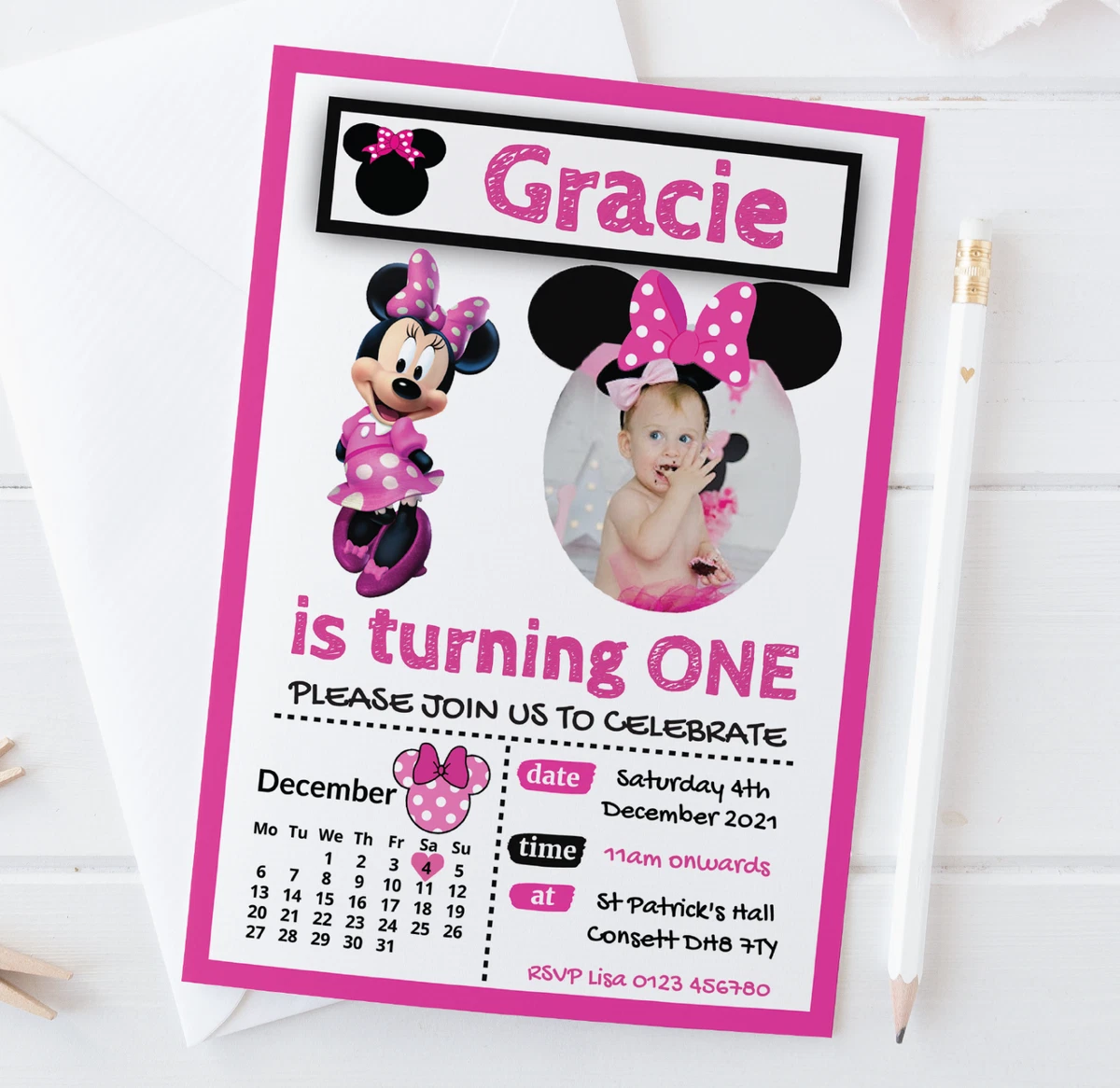 Minnie Mouse Birthday Party Invitations