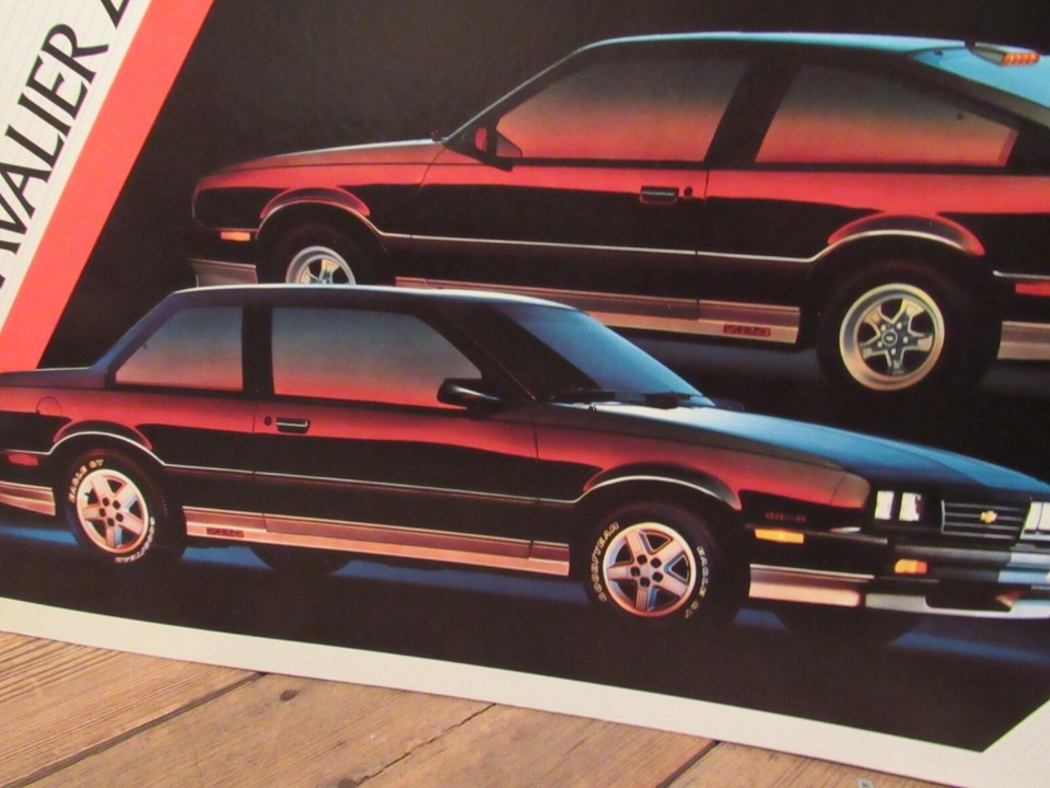 Vintage Dealers Showroom Cardboard Poster 1986 Chevy Cavalier Z24 ...