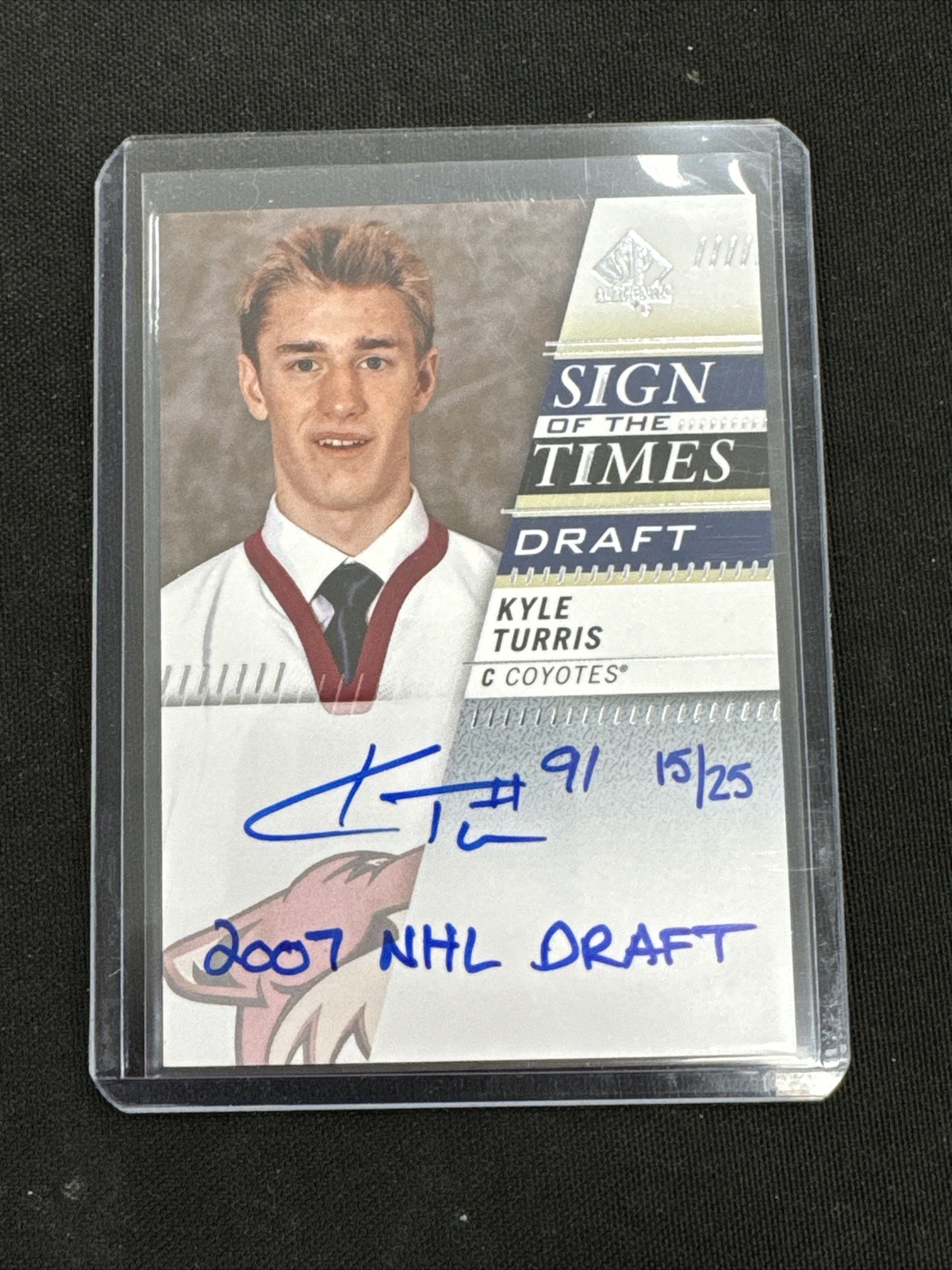 2019-20 SP Authentic Sign of the Times Draft Kyle Turris Auto ...
