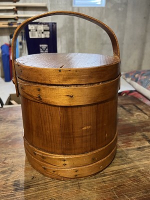 Primitives - Wooden Firkin Sugar Bucket
