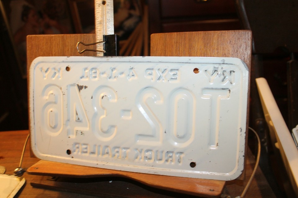 1981 Kentucky License Plate Truck Trailer T02-346 | eBay