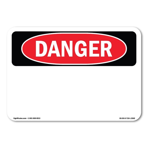 Danger Blank Write-On ANSI Danger Sign Metal Plastic Decal | eBay
