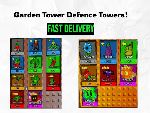 🌱 Roblox | Garden Tower Defence TOWERS 🌱 | eBay