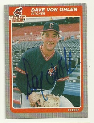 DAVE VON OHLEN 1985 FLEER UPDATE SIGNED # U-126 INDIANS | eBay