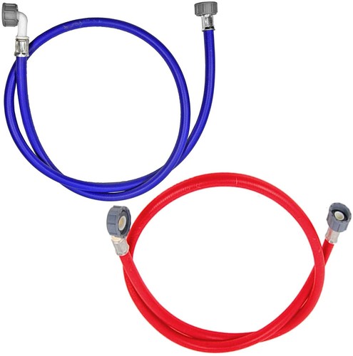 WASHING MACHINE FILL HOSES EXTRA LONG HOT & COLD 2.5m | eBay UK