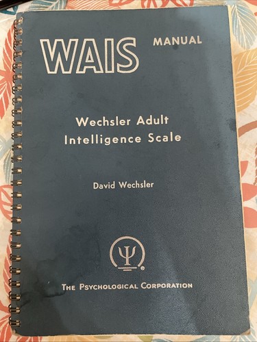 WAIS Manual Wechsler Adult Intelligence Scale | eBay